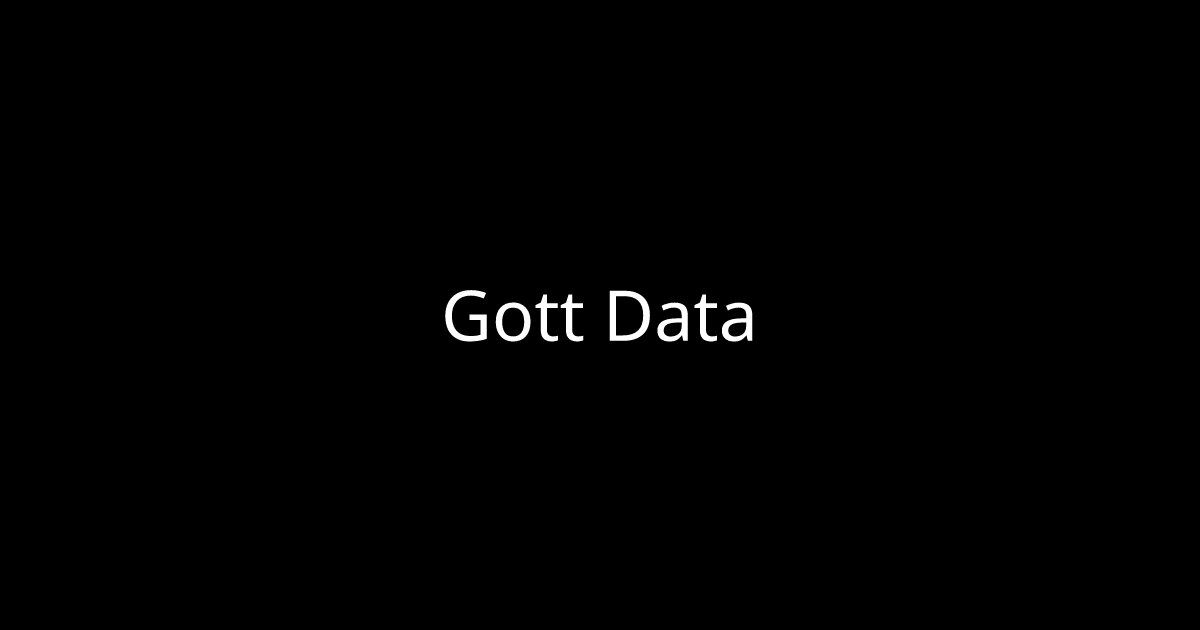 Gott Data - Home